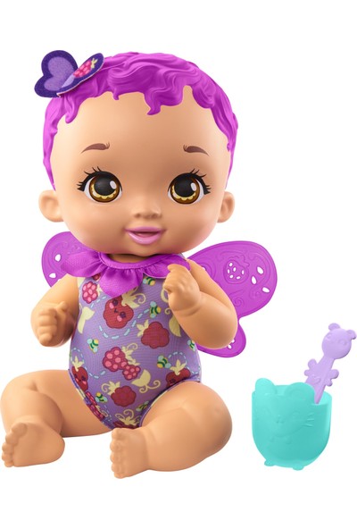 My Garden Baby Kelebek Bebeğimin Yemek Zamanı - Mor Saçlı Bebek (30 Cm)
