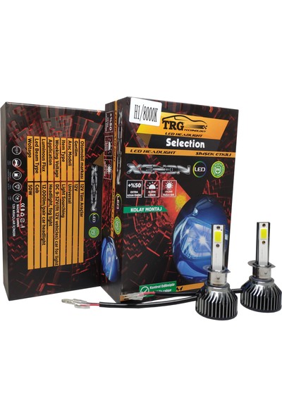 Tekstore LED Xenon Mini/slim Far Ampülü H1 Şimşek Etkili 8000K, 12.000LM Tekstore LED Xenon Mini/slim Far Ampülü H1 Şimşek Etkili 8000K, 12.000LM