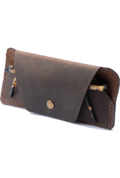 Minimal X Design Minimal x Gerçek Deri Gözlük Kılıfı - El Yapımı ve Minimalist Tasarım