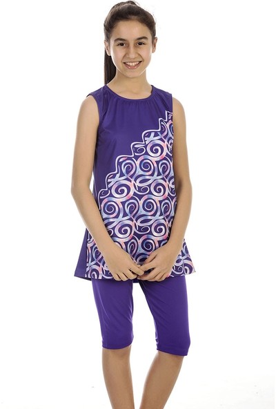 Armes Kız Çocuk Yarı Tesettür Mayo A192 - 6-14 Yaş