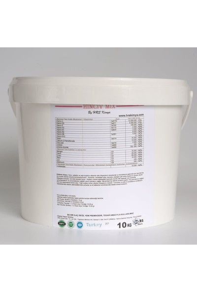 Hrs Hincivmix Hindi Tavuk Civciv Yetiştirme Maksimum Verin Büyütme Vitamin Mineral 10 kg Hrs Hincivmix Hindi Tavuk Civciv Yetiştirme Maksimum Verin Büyütme Vitamin Mineral 10 kg
