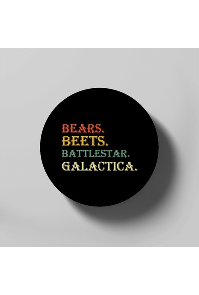 Fizello Bears Beets Battlestar Galactica-The Office-Jim Halpert-Dwight Schrute-Fu Bardak Altlığı