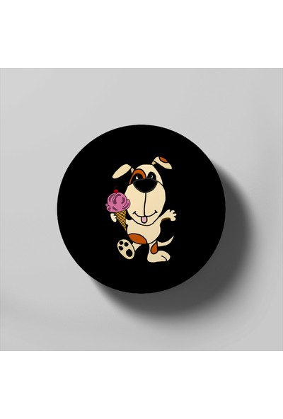 Fizello Cute Hound Dog Eating Ice Cream Bardak Altlığı Fizello Cute Hound Dog Eating Ice Cream Bardak Altlığı