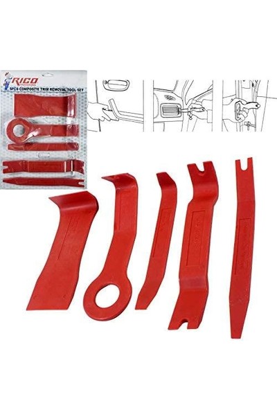 Rico RC1301 5 Parça Pvc Döşeme ve Trim Sökme Seti Rico RC1301 5 Parça Pvc Döşeme ve Trim Sökme Seti