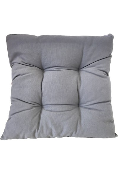Antteks Tekstil Gri 40 x 40 cm Pofidik Sandalye Minderi