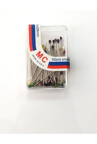 dikkatkesil Renkli Başlı Toplu Iğne 28 mm 50 Li Paket - 1 Adet dikkatkesil Renkli Başlı Toplu Iğne 28 mm 50 Li Paket - 1 Adet