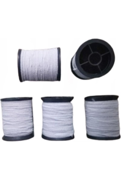 Kezban Tekstil Lastik Makara ip Lastik Beyaz 5 Adet