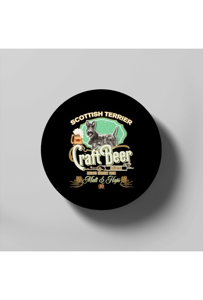 Fizello Scottish Terrier Gifts - Beer Dog Lover Bardak Altlığı Fizello Scottish Terrier Gifts - Beer Dog Lover Bardak Altlığı