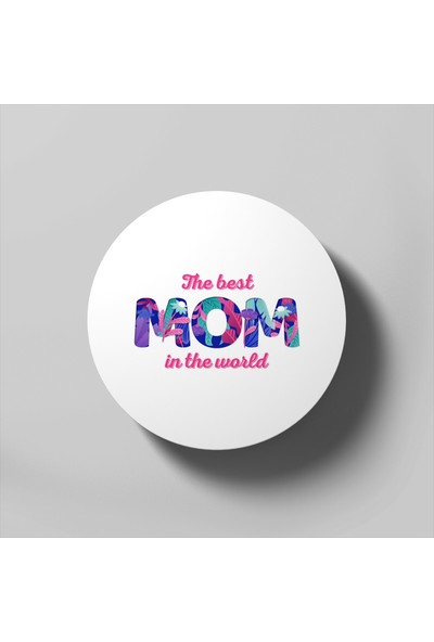 Fizello The Best Mom In The World | Floral Gift Design Bardak Altlığı Fizello The Best Mom In The World | Floral Gift Design Bardak Altlığı