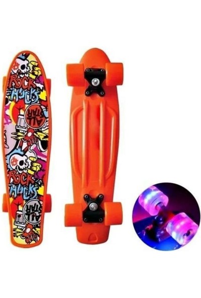 Cvs Tech Dn 80006 Graffiti Ledli Kaykay- Turuncu