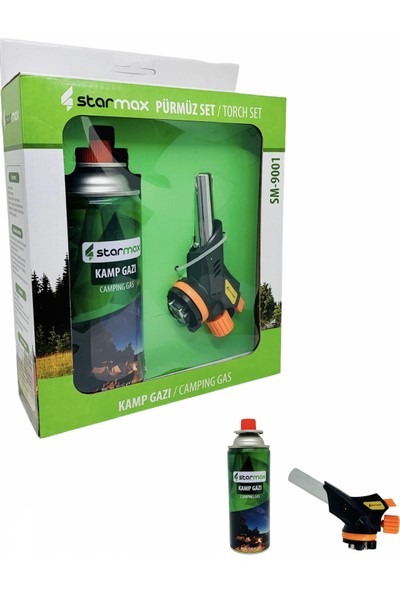 Starmax Pürmüz Set Kamp Gazı Çakmak