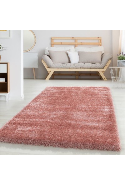 Oves Home Yumuşak Parlak Dokuma Düz Shaggy Halı 5 cm Hav Pastel Rose Pembe Oves Home Yumuşak Parlak Dokuma Düz Shaggy Halı 5 cm Hav Pastel Rose Pembe