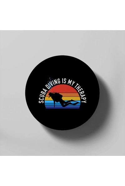 Fizello Scuba Diving - Scuba Diving Is My Therapy Bardak Altlığı Fizello Scuba Diving - Scuba Diving Is My Therapy Bardak Altlığı