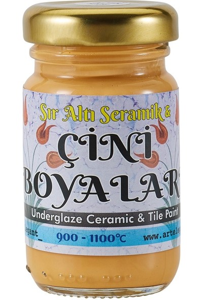 Ümraniye Hobi Sanat Sır Altı Seramik Çini Boyası Altın Sarı 50 cc