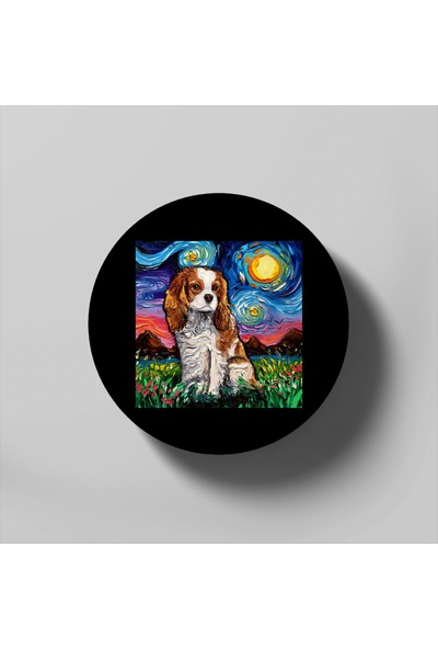 Fizello Cavalier King Charles Spaniel 2 Night Bardak Altlığı Fizello Cavalier King Charles Spaniel 2 Night Bardak Altlığı