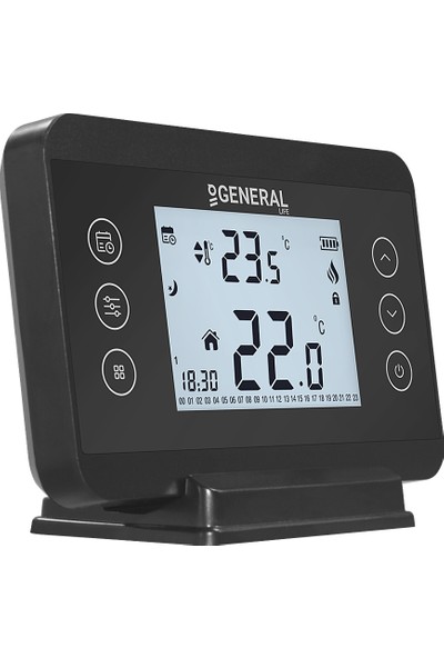 General HT300S Set Kablosuz Haftalık Programlı Oda Termostatı - Siyah General HT300S Set Kablosuz Haftalık Programlı Oda Termostatı - Siyah