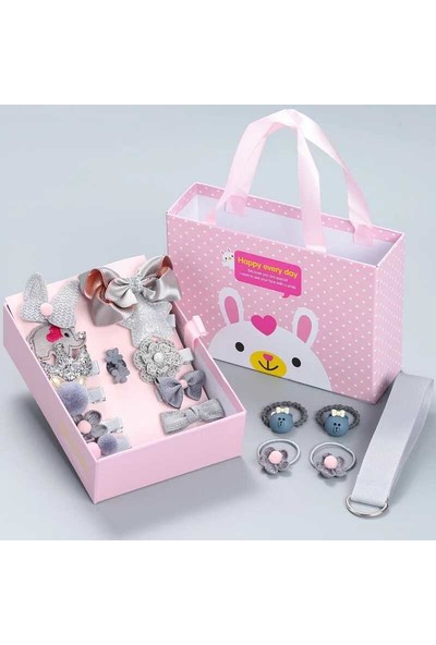 Le Mabelle Gri Kutulu 18'li Çocuk Toka Set Le Mabelle Gri Kutulu 18'li Çocuk Toka Set