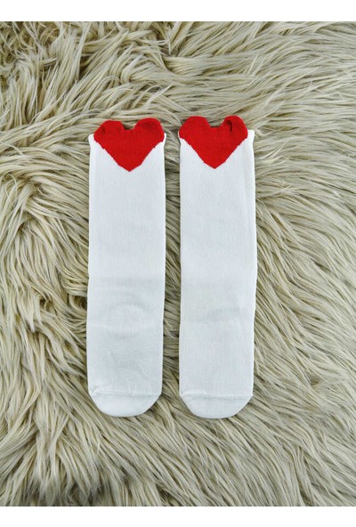 Le Mabelle Kırmızı Kalpli Kız Çocuk Çorap Le Mabelle Kırmızı Kalpli Kız Çocuk Çorap