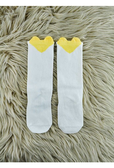 Le Mabelle Sarı Kalpli Kız Çocuk Çorap Le Mabelle Sarı Kalpli Kız Çocuk Çorap