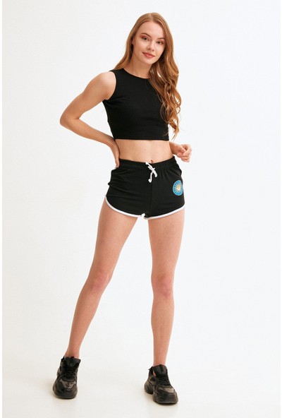 FullaModa Güneş Baskılı Mini Şort