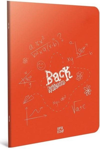 Gıpta Back A4 Plastik Kapak Dikişli Kareli Defter 60 Yaprak