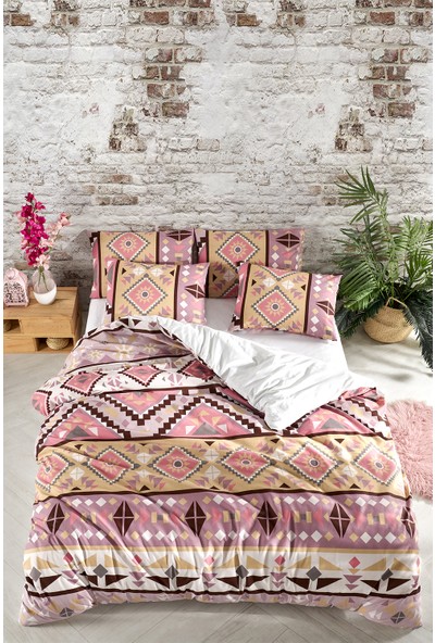 Laliva Kilim Nevresim Takımı Doğal Sağlıklı Pamuk Çift Kişilik Ranforce