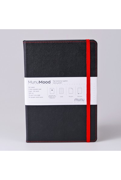 Munu Note A5 Munumood Rock Çizgili Ivory Kağıt Sert Kapak Defter Siyah Munu Note A5 Munumood Rock Çizgili Ivory Kağıt Sert Kapak Defter Siyah