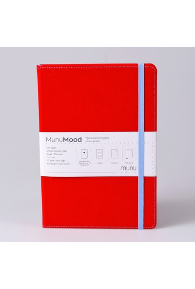 Munu Note A5 Munumood Popart Çizgili Ivory Kağıt Sert Kapak Defter Kırmızı Munu Note A5 Munumood Popart Çizgili Ivory Kağıt Sert Kapak Defter Kırmızı