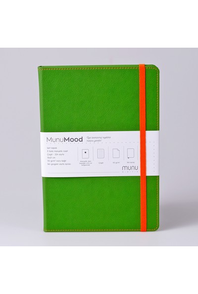 Munu Note A5 Munumood Popart Çizgili Ivory Kağıt Sert Kapak Defter Yeşil Munu Note A5 Munumood Popart Çizgili Ivory Kağıt Sert Kapak Defter Yeşil