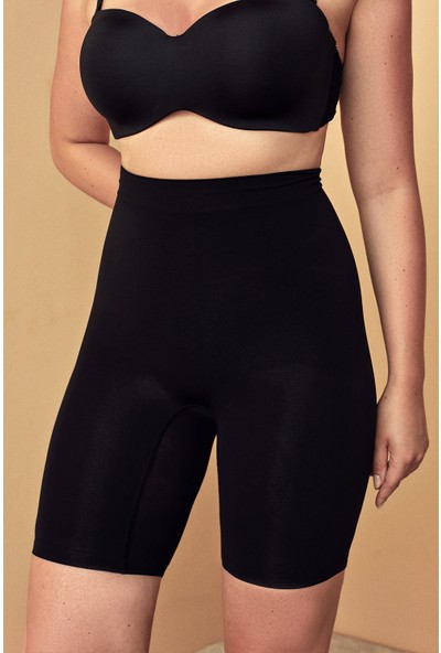 Penti Siyah Premium Seamless Push Up Şort Korse