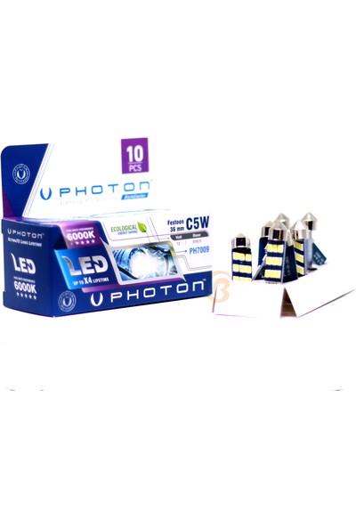 Photon PH7009 Sofit LED C5W Canbus 12V 36MM Beyaz Işık - 10 Adet Photon PH7009 Sofit LED C5W Canbus 12V 36MM Beyaz Işık - 10 Adet