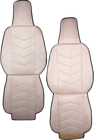 Lugmo Oto Koltuk Kılıf Minder Ön 2'li Set Terletmez Astarlı Bej