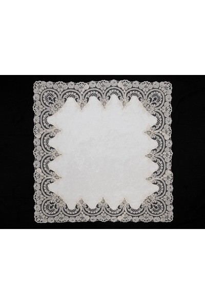 Çeyiz Diyarı Yasemin Kadife Bohça Krem Altın Çeyiz Diyarı Yasemin Kadife Bohça Krem Altın