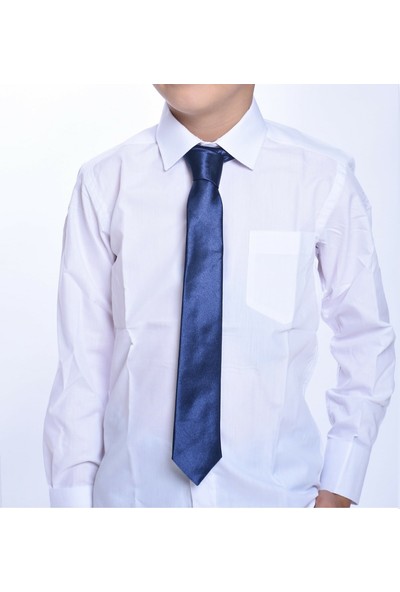 Nacar Çarşı Erkek Çocuk Uzun Kol Beyaz Okul Gömlek