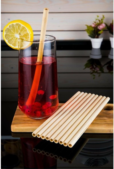Homenıva Doğal Bambu Pipet Organik Vegan Pipeti 10 Lu Paket Homenıva Doğal Bambu Pipet Organik Vegan Pipeti 10 Lu Paket
