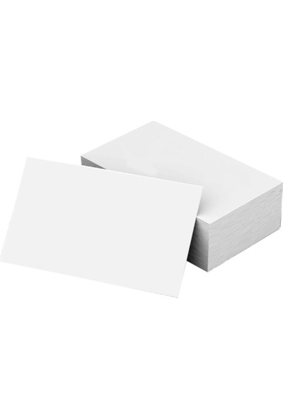Yekru Beyaz Boş Baskısız Selefonsuz Kartvizit 350 gr Kağıt 100 Adet 8 x 5 cm