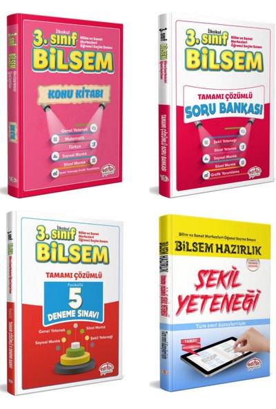 Editör Yayınları 3.Sınıf Bilsem Hazırlık Tam Set Editör Yayınları 3.Sınıf Bilsem Hazırlık Tam Set