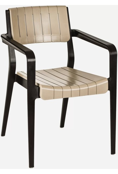 Holiday Infinity Bahçe Sandalyesi Kahve - Ölçü: 59X59X83 cm - Güneşin Zararlı Etkilerine Dayanıklıdır