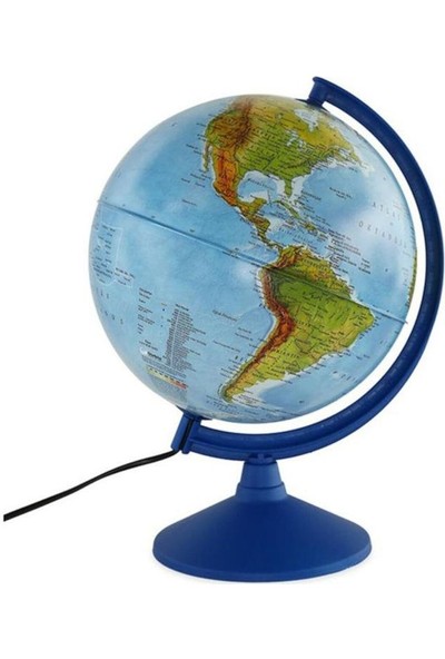 Inox Işıklı Siyasi Yerküre 30 cm