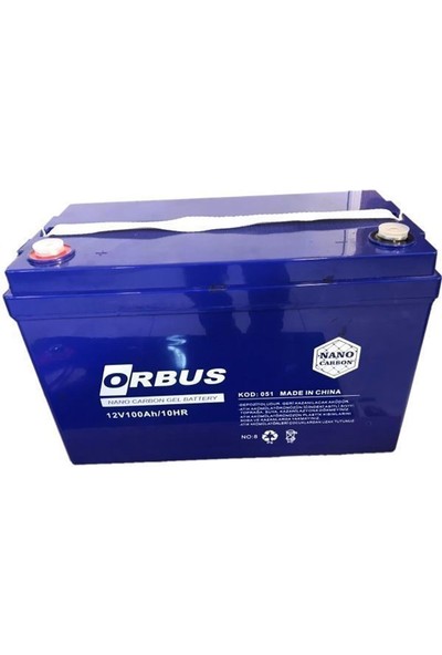Orbus 12V 100 Amper Derin Döngü Karbon Jel Akü Orbus 12V 100 Amper Derin Döngü Karbon Jel Akü