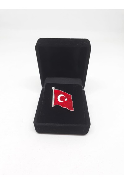 Asperas Grup Gümüş Türk Bayrağı Yaka Rozeti Kadife Kutusunda (925 Ayar ) Asperas Grup Gümüş Türk Bayrağı Yaka Rozeti Kadife Kutusunda (925 Ayar )