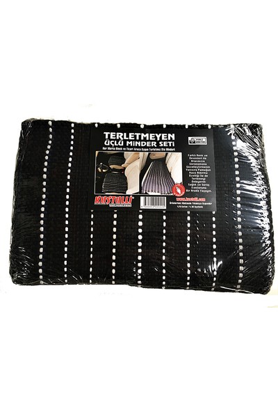 Kustulli Terletmez 3'lü Minder Set Her Araca Uyumludur (Siyah/beyaz)( N11-408) Kustulli Terletmez 3'lü Minder Set Her Araca Uyumludur (Siyah/beyaz)( N11-408)