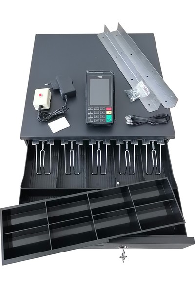 Saypos Beko Uyumlu ve Buton Askı Aparatları Hediye Metal Para Çekmecesi 5 Banknot Gözlü 41X42X11CM Saypos Beko Uyumlu ve Buton Askı Aparatları Hediye Metal Para Çekmecesi 5 Banknot Gözlü 41X42X11CM