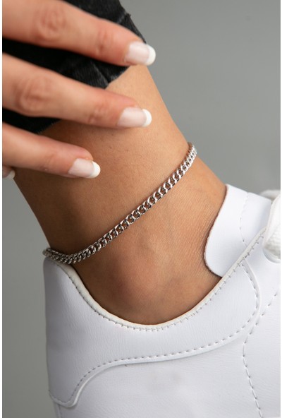 Elika Silver Kadın Zincir Halhal