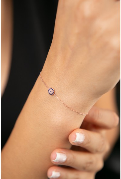 Elika Silver Kadın Nazar Model 925 Ayar Gümüş Bileklik