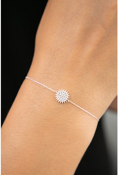 Elika Silver Kadın Güneş Model 925 Ayar Gümüş Bileklik