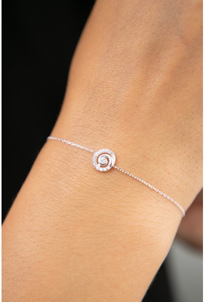 Elika Silver Kadın Taş Detaylı 925 Ayar Gümüş Bileklik