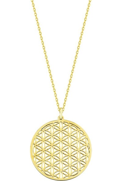 Sembol Gold Yaşam Çiçeği Altın Kolye