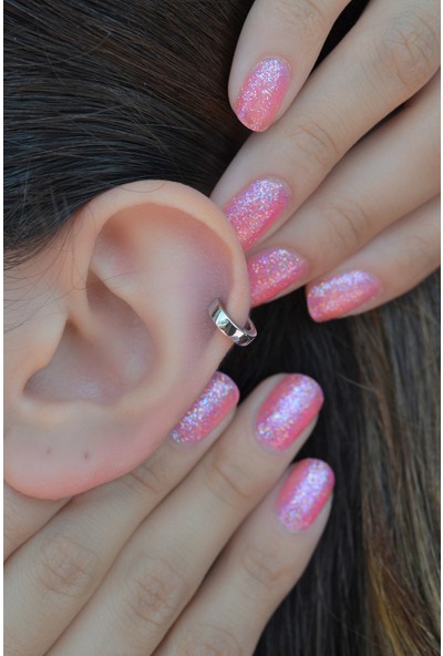 S&A Accessories Gümüş Renkli Düz Halka Piercing Tragus Helix Kıkırdak Küpesi