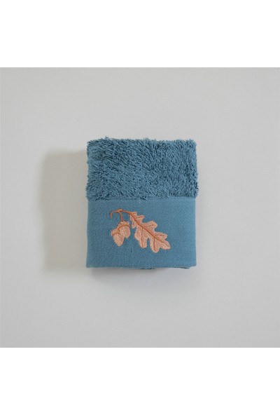 Chakra Caresse Nakışlı El Havlusu 30X50 cm Petrol Mavisi